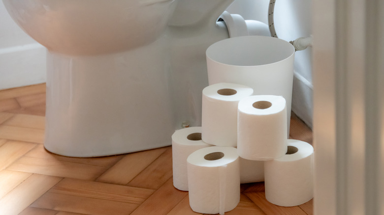 Dollar Tree hack: Turn kitchen supplies into clever toilet paper storage