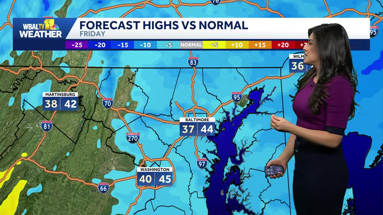 Unseasonably cold through weekend in Baltimore