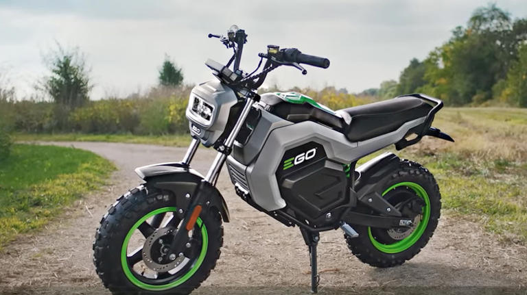 What is the Ego Mini Bike's top speed & is it considered street legal?