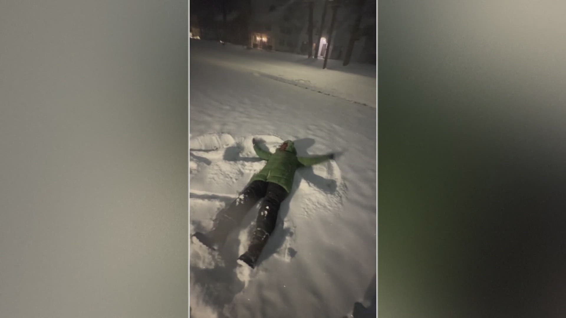 A mom experienced her first snowfall after 63 years
