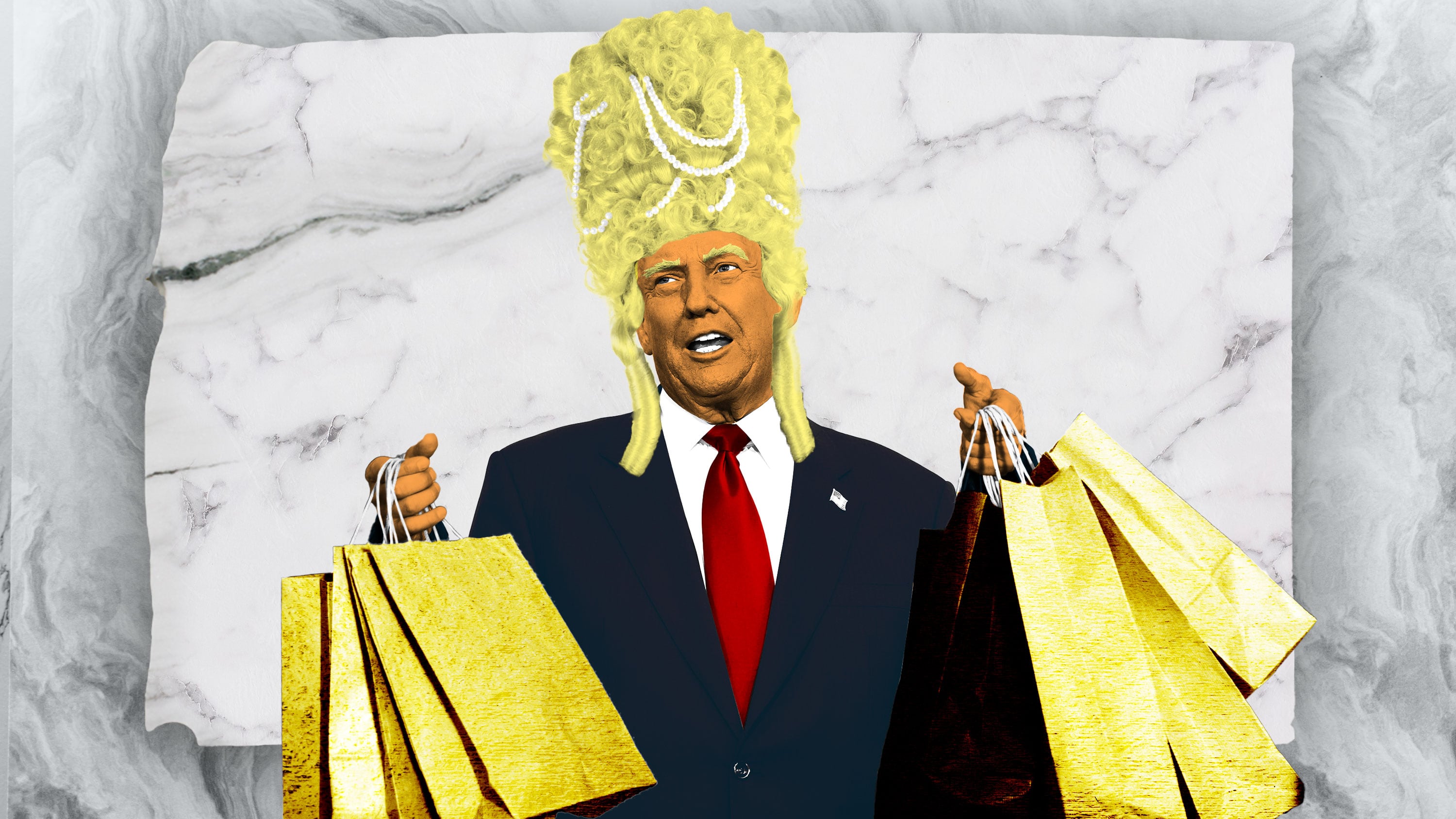 Trump goes on bonkers tacky shopping spree at roadside warehouse