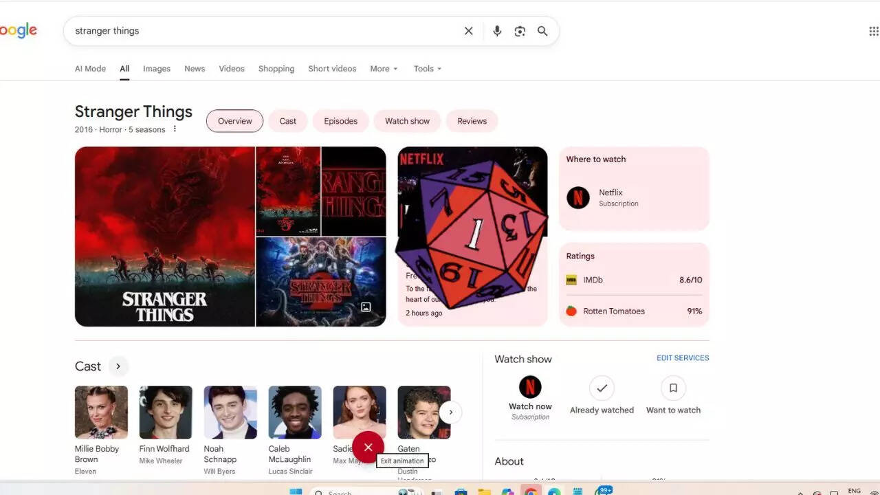 Stranger Things has a hidden Google Easter egg: Here’s how to activate ...