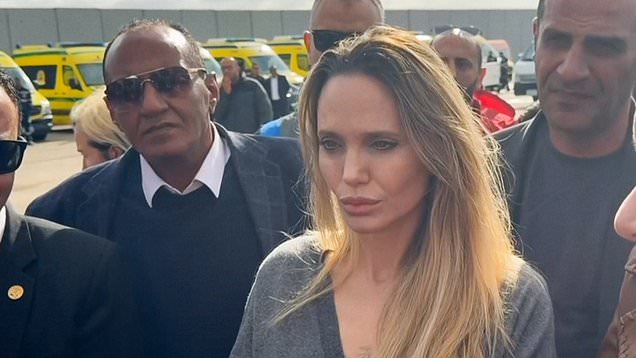 Angelina Jolie spotted at Egypt's Rafah border crossing with Gaza