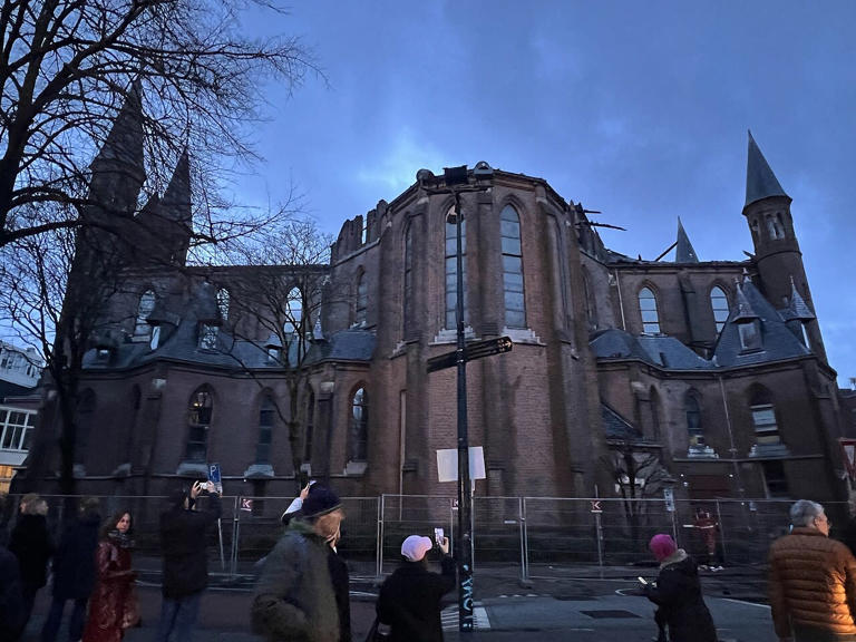 New Year's flame: Huge fire ravages 150-year old neo-Gothic Vondelkerk ...