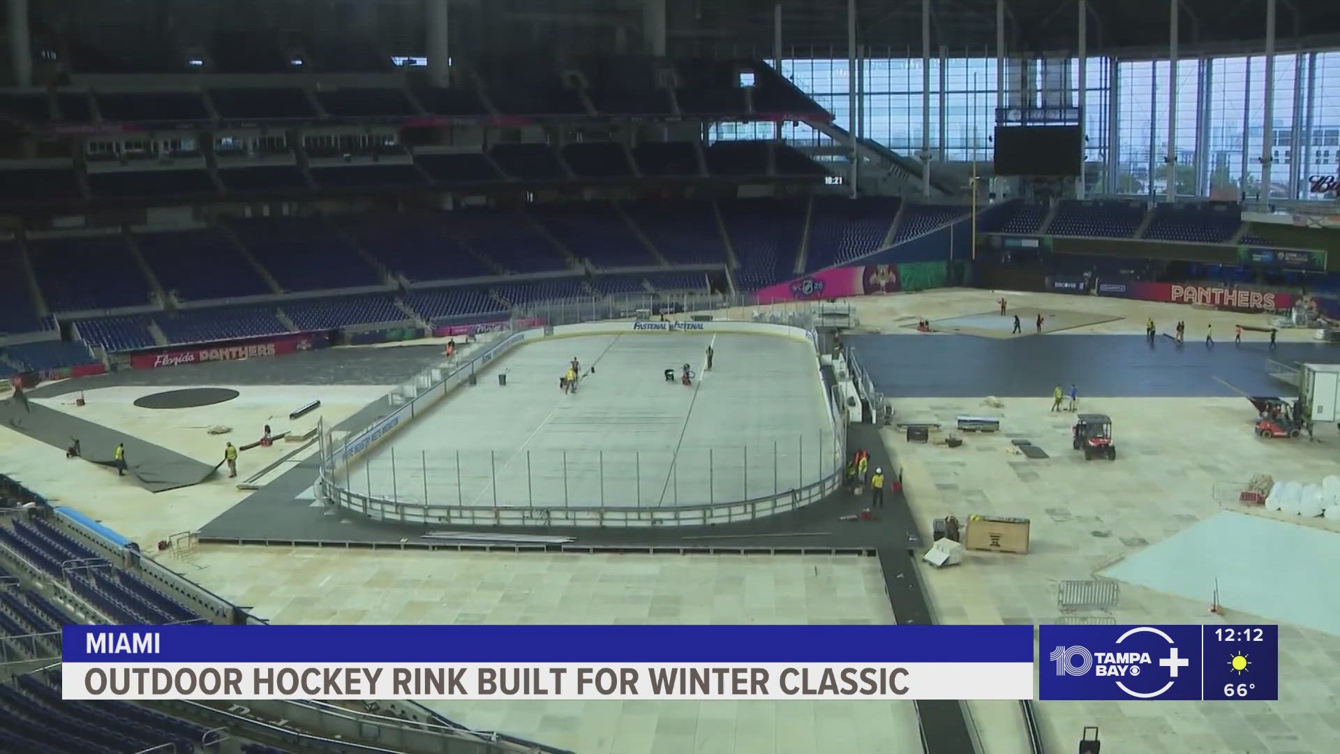 Outdoor hockey game happening in Miami on Friday night