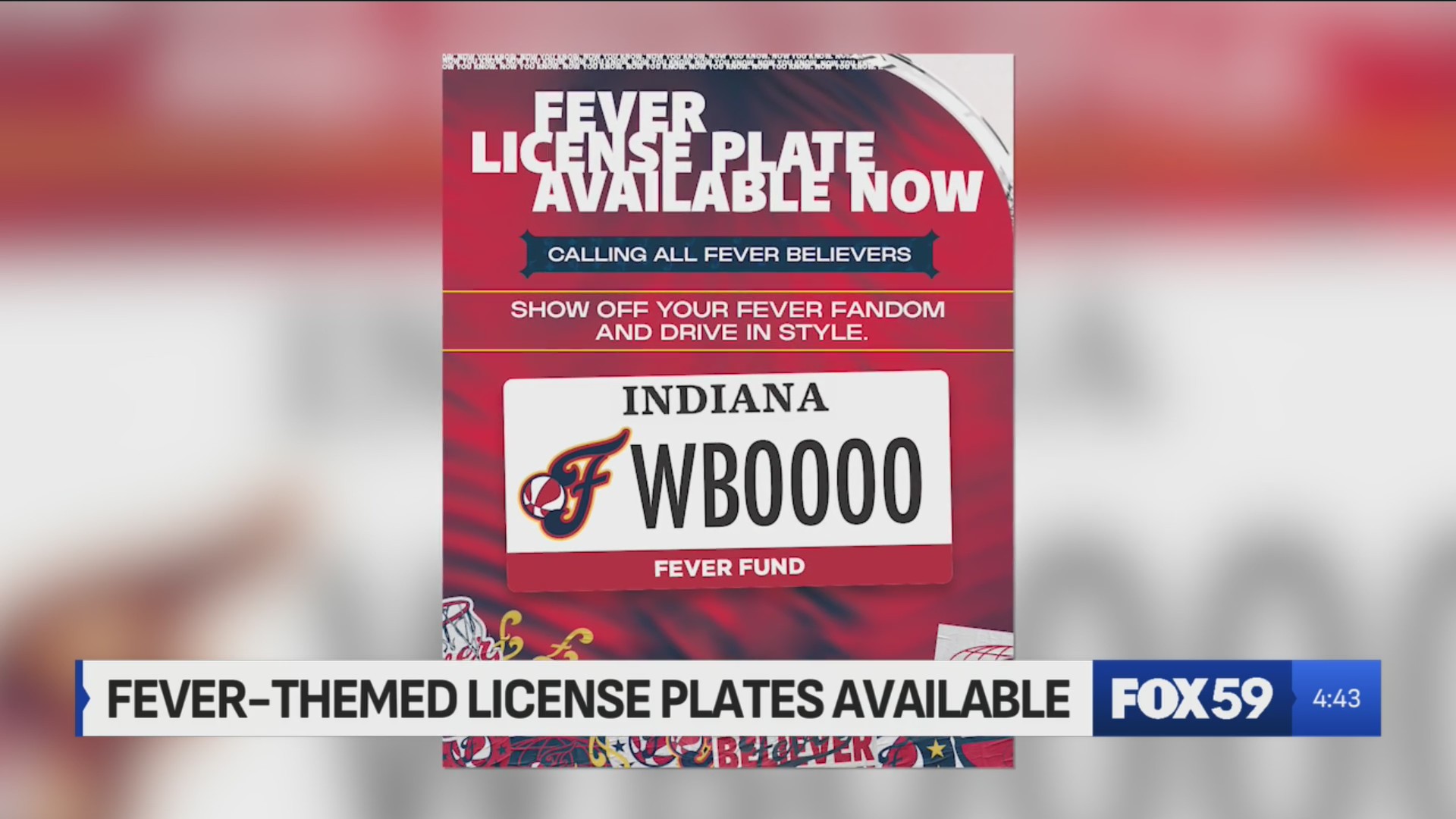 Indiana Fever unveil first-ever specialty license plate