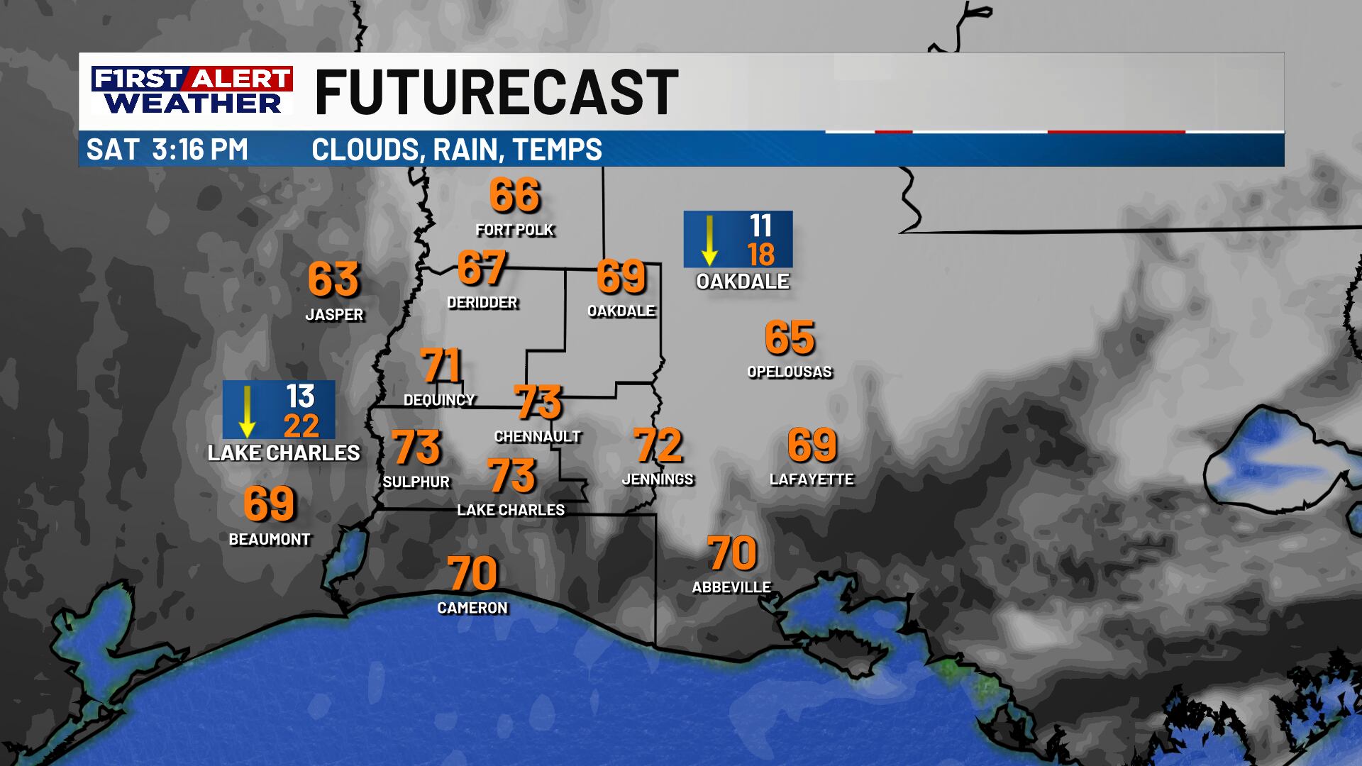 First alert forecast: A cold front brings cooler weekend temperatures