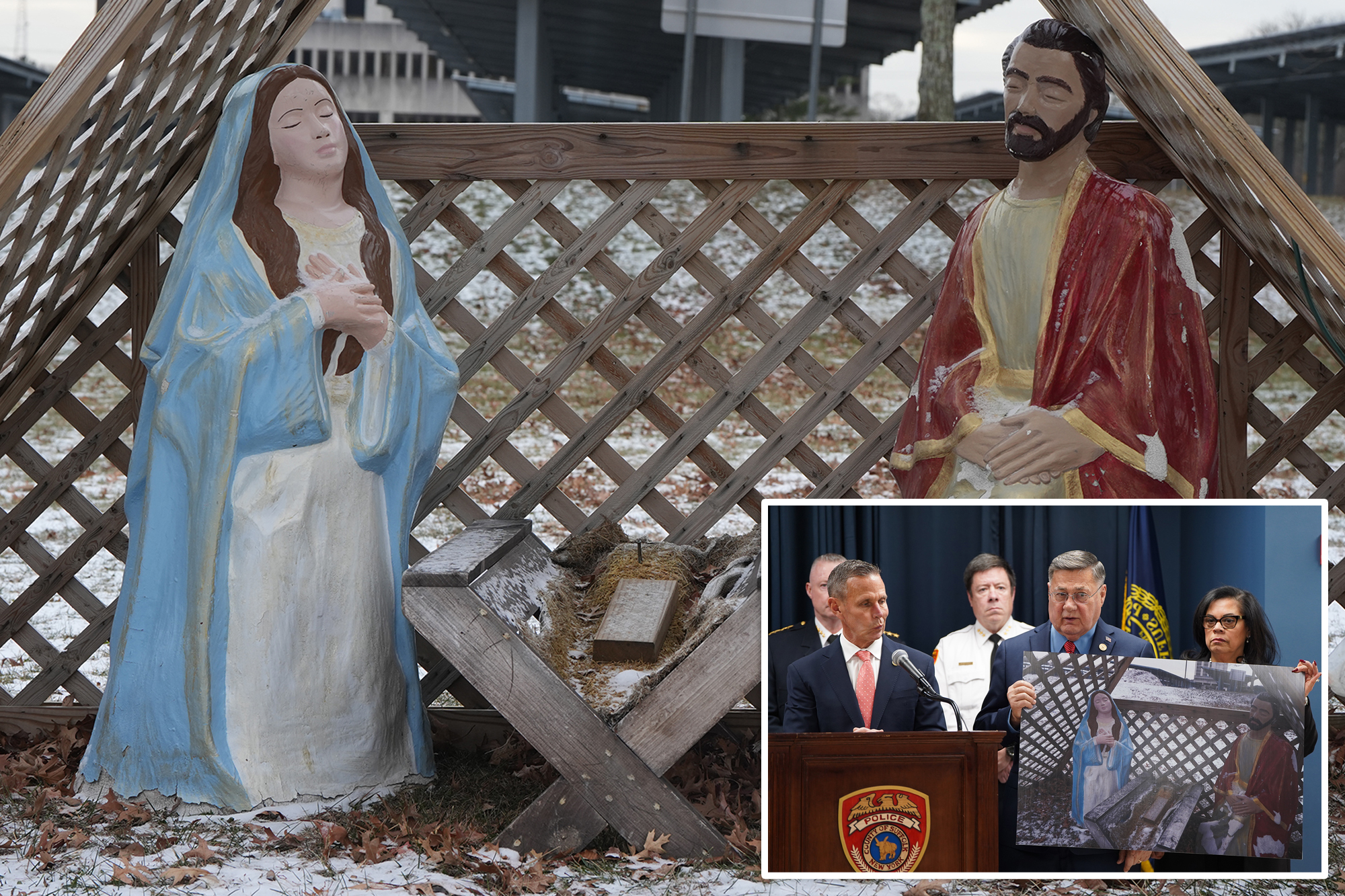 Baby Jesus abducted from Long Island nativity scene — and Suffolk ...
