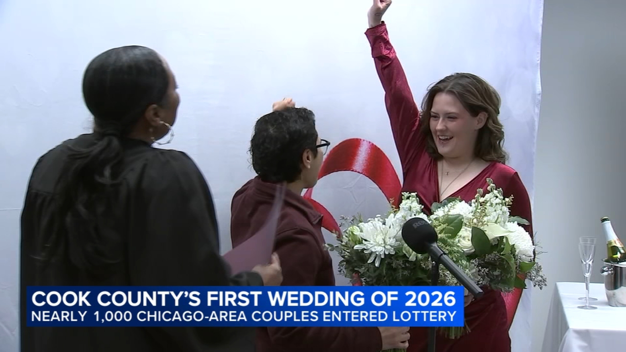 Two brides win marriage license lottery, become first Cook County ...