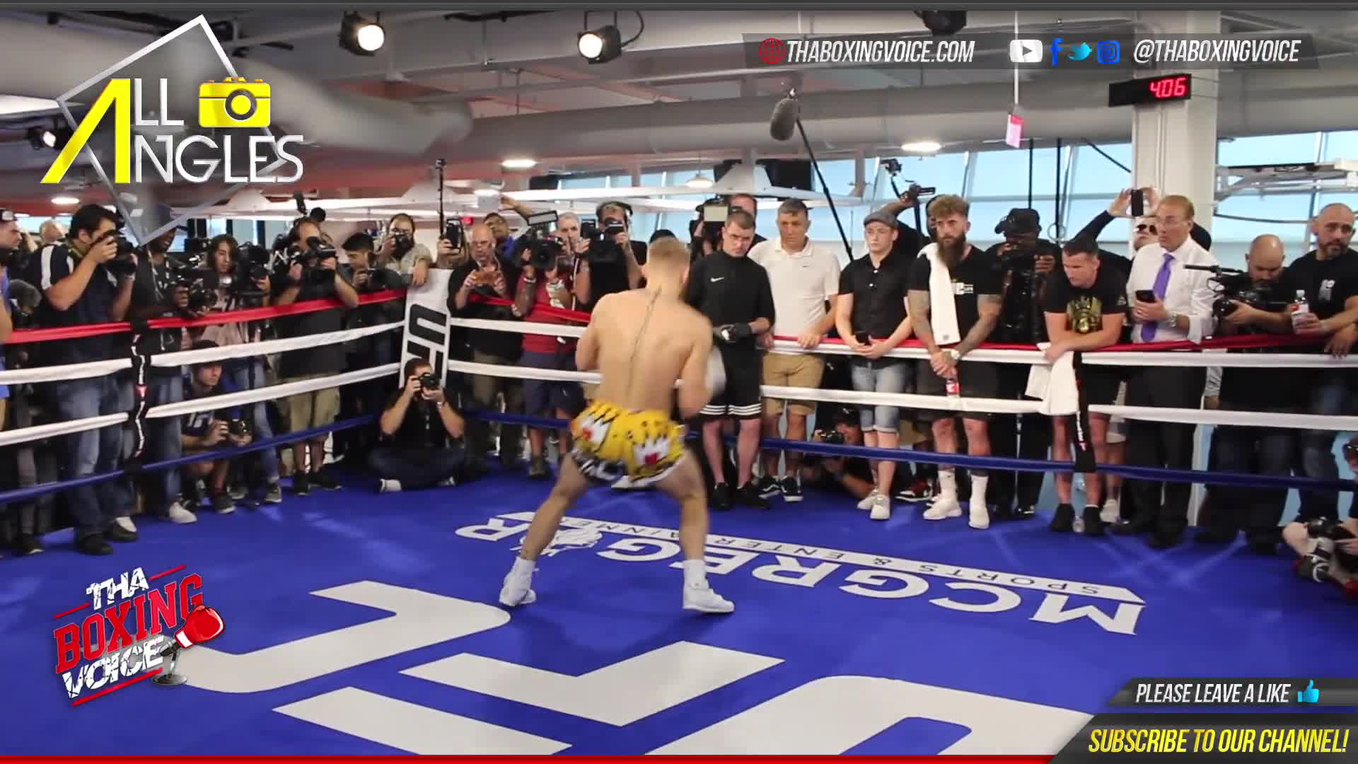 Floyd Mayweather Jr. vs. Conor McGregor: McGregor media workout highlights