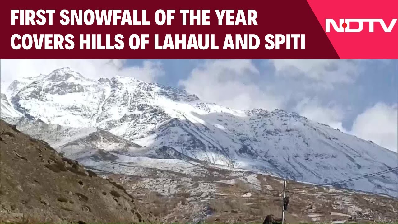 First snowfall of the year 2026 covers hills of Lahaul and Spiti