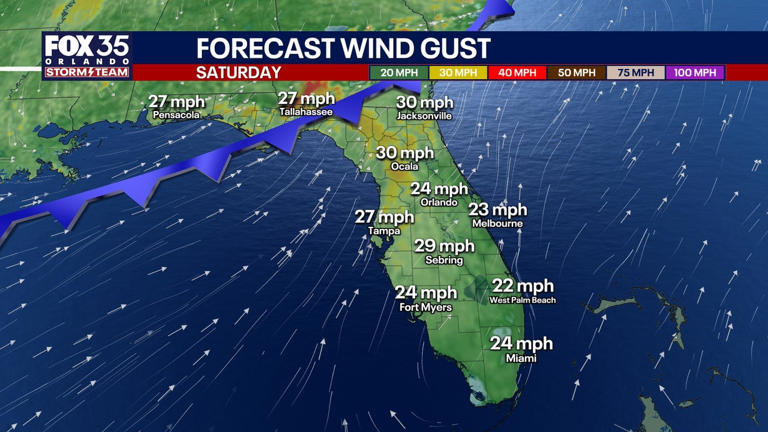 Orlando weather: Front expected to bring storms, gusty winds to parts ...