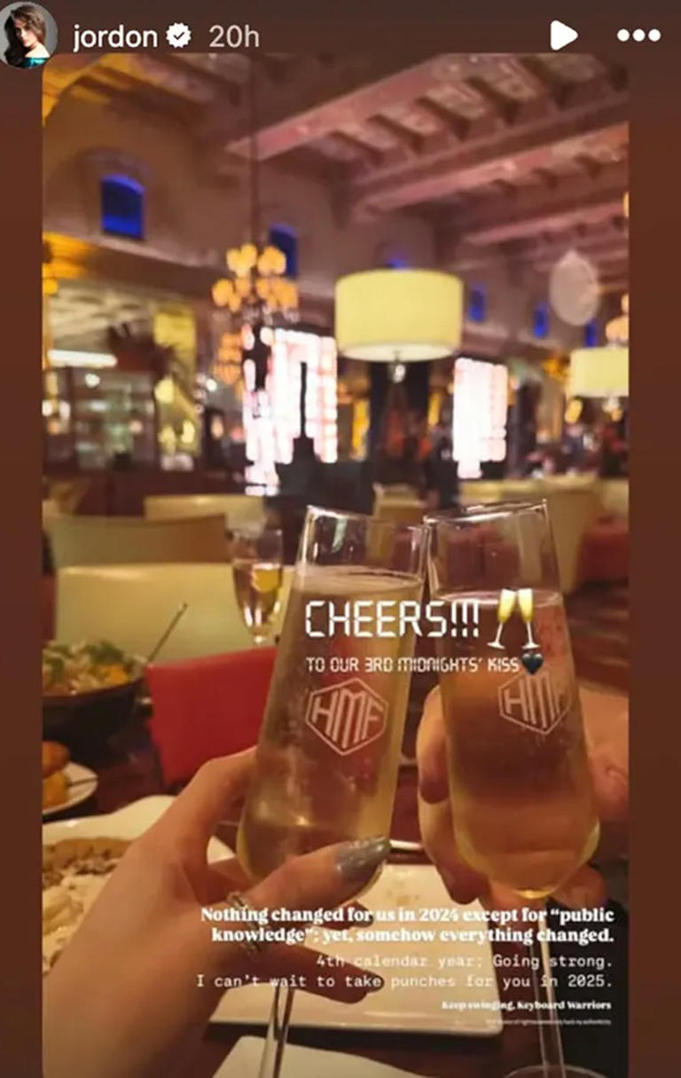 Jordon Hudson, 24, blasts 'keyboard warriors' as she rings in 2026 with ...