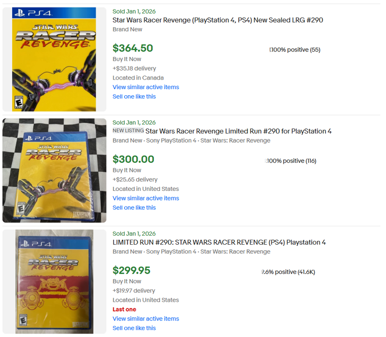 Physical copies of largely-forgotten Star Wars racing game are selling ...