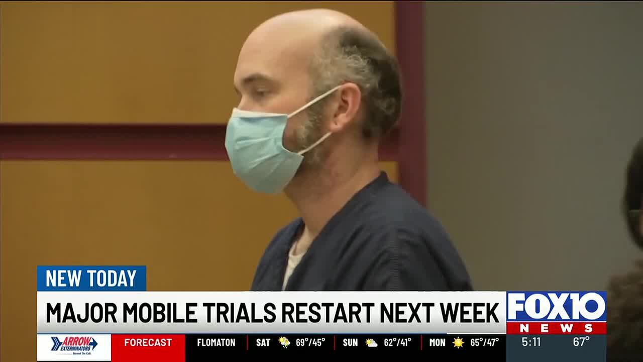 Three high-profile cases are set to go to trial Monday in Mobile County