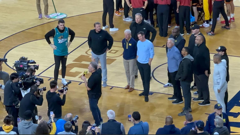 Watch: Michigan HC Kyle Whittingham, coaching staff introduced at ...