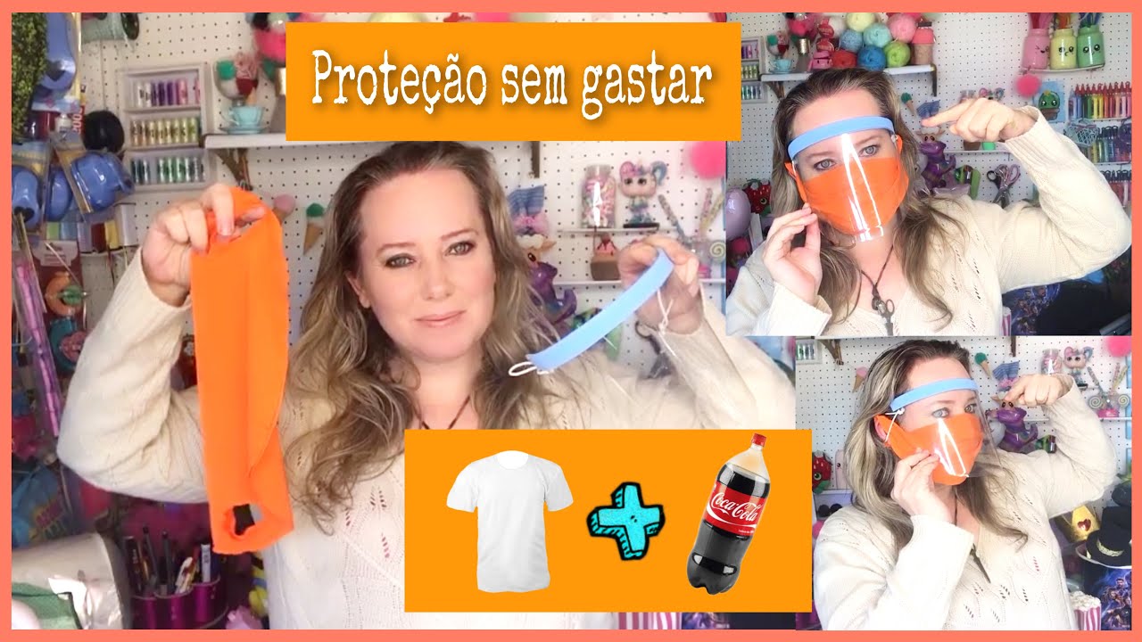 Como fazer máscara de tecido e protetor facial fácil e sem gastar ...