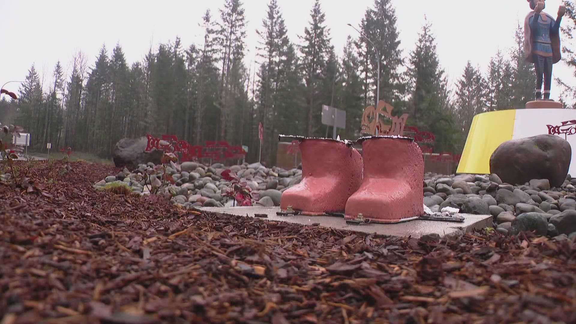 Native American figures vandalized at Nisqually State Park