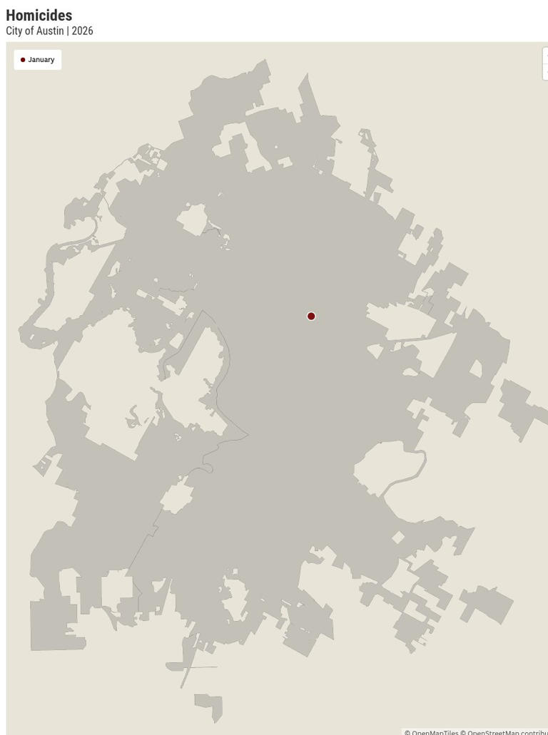 Map: Where have Austin’s homicides occurred in 2026?