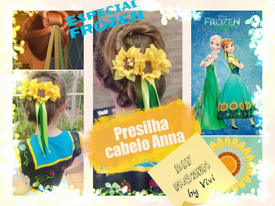 DIY Frozen/ Presilha da Anna- tutorial/ Princess Anna inspired hair ...
