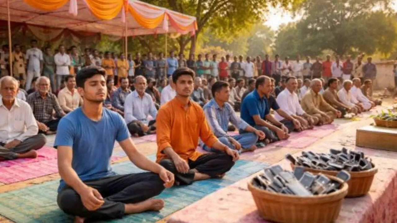 Idle sitting contest in a Punjab village highlights digital detox ...