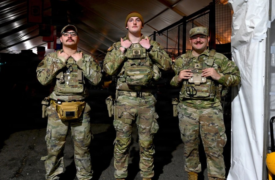 West Virginia National Guard members extinguish fire, evacuate ...