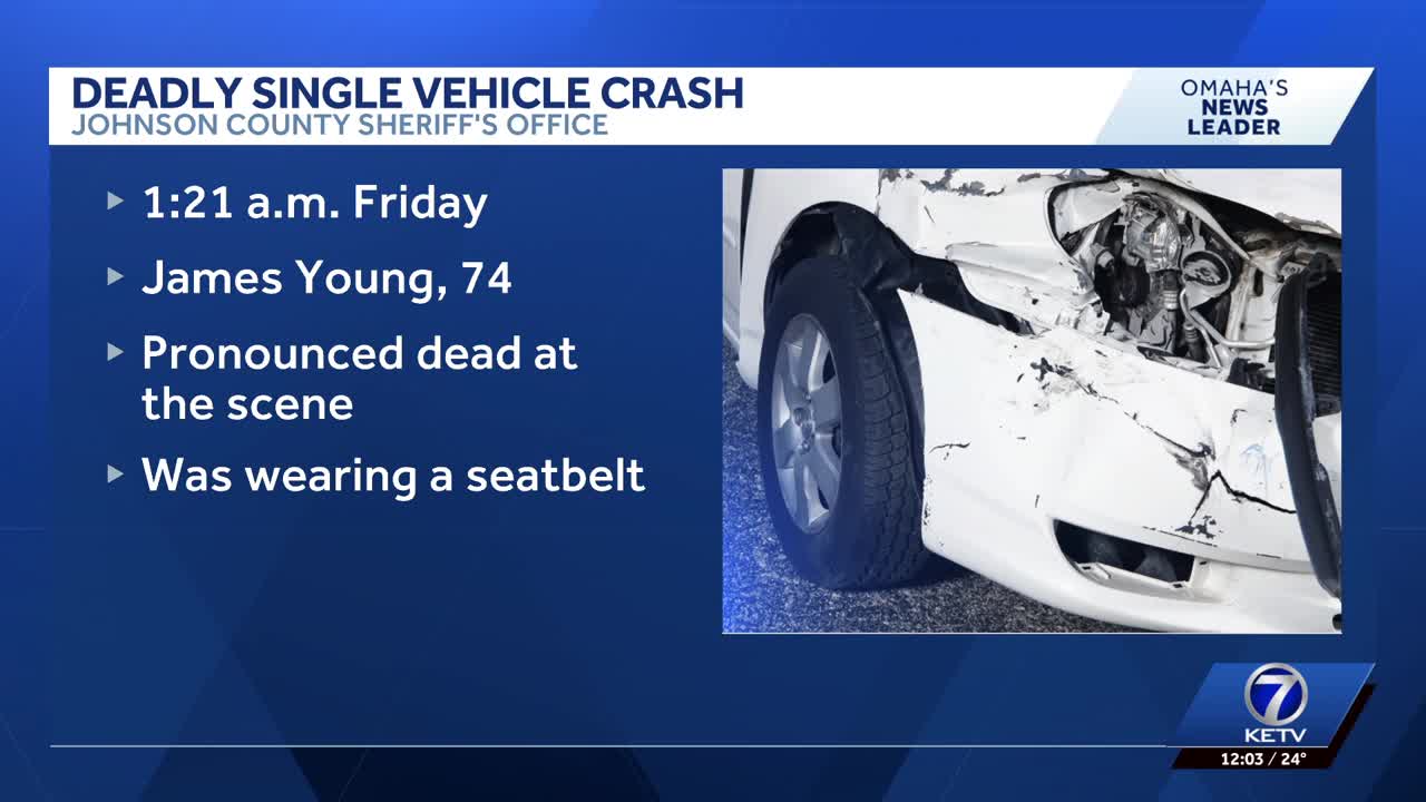 Man dies in single-vehicle crash in southeast Nebraska