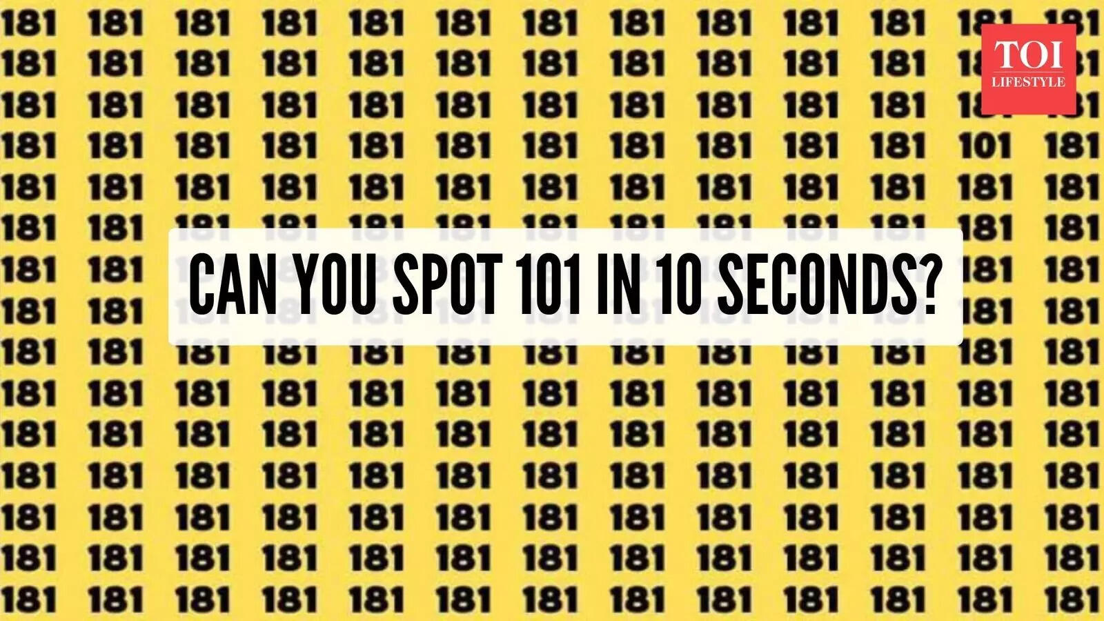 Optical illusion: Only a person with higher IQ can spot '101' in just ...