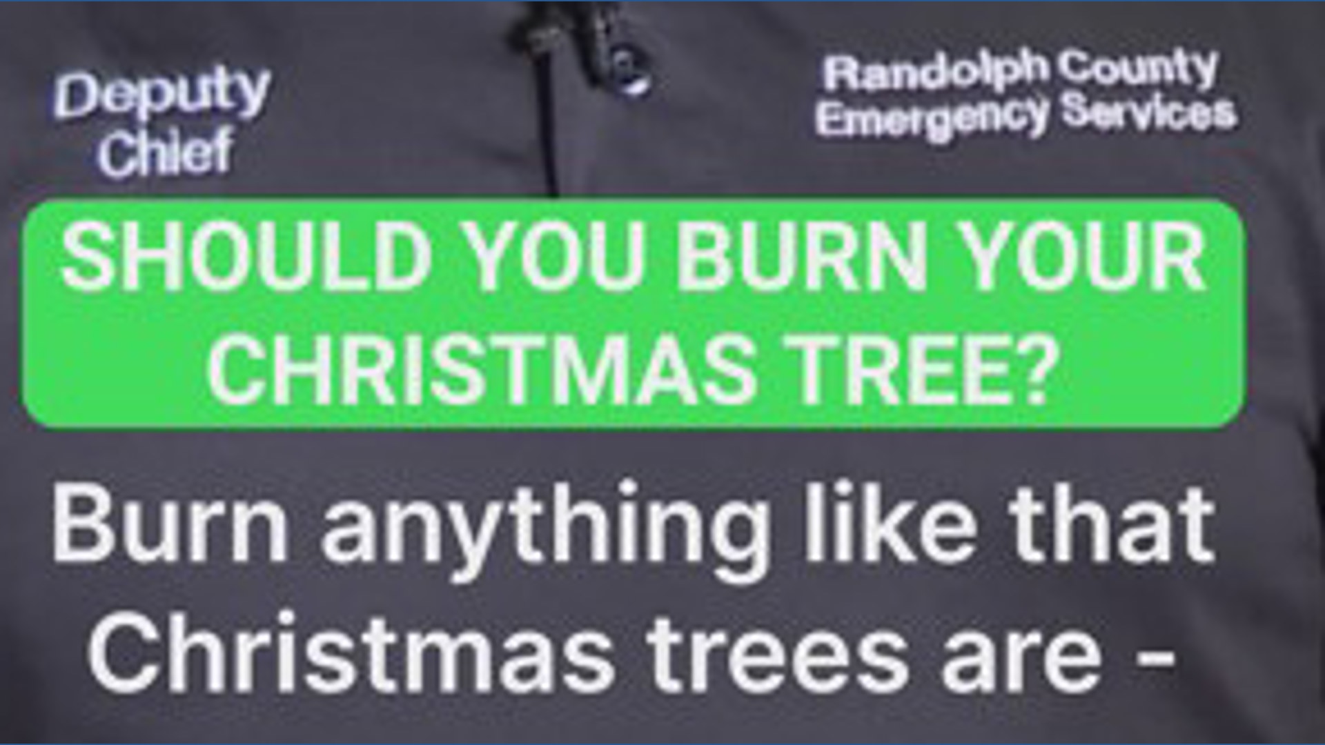Should you burn your Christmas tree?