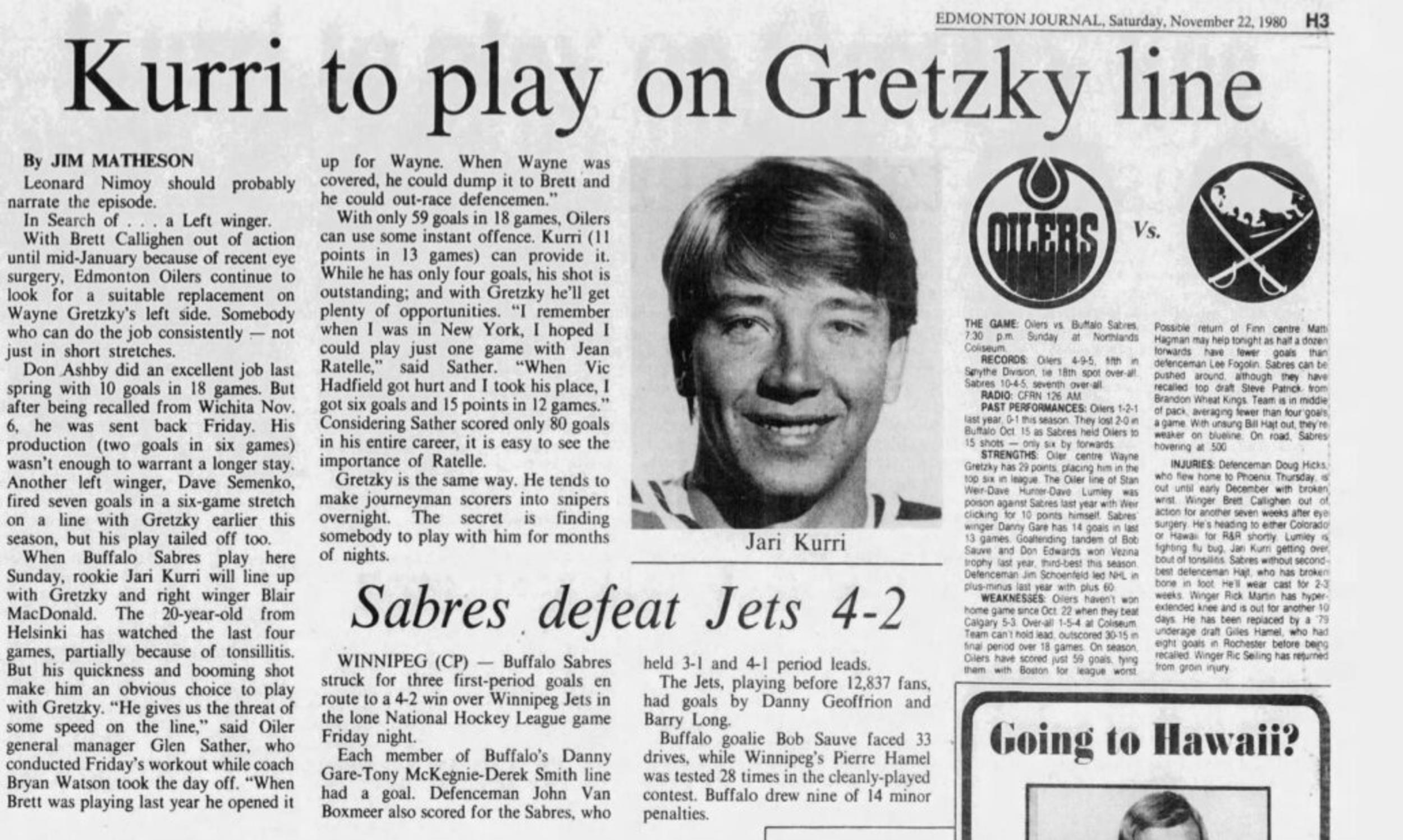 Flashback Friday: Oilers trade Jari Kurri to Flyers