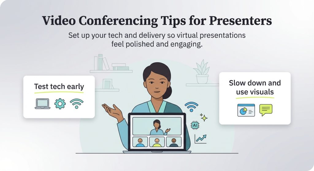 Video conferencing etiquette tips for presenters and attendees