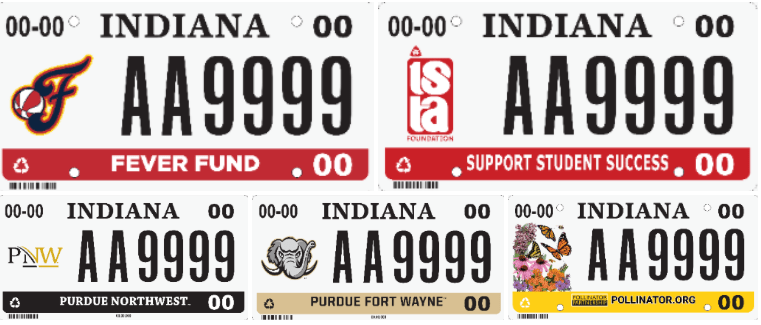 Indiana BMV releases five new license plates for 2026