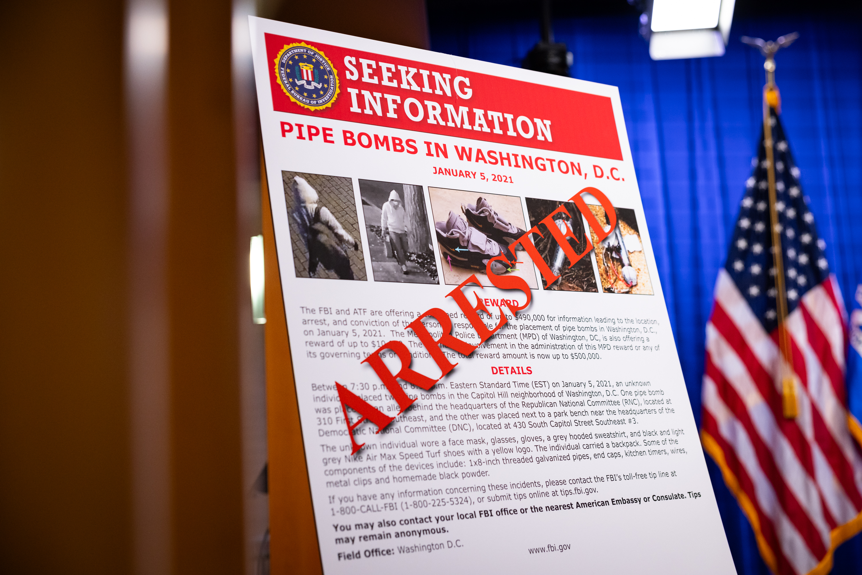 US judge orders DC pipe bomber to remain in custody ahead of trial