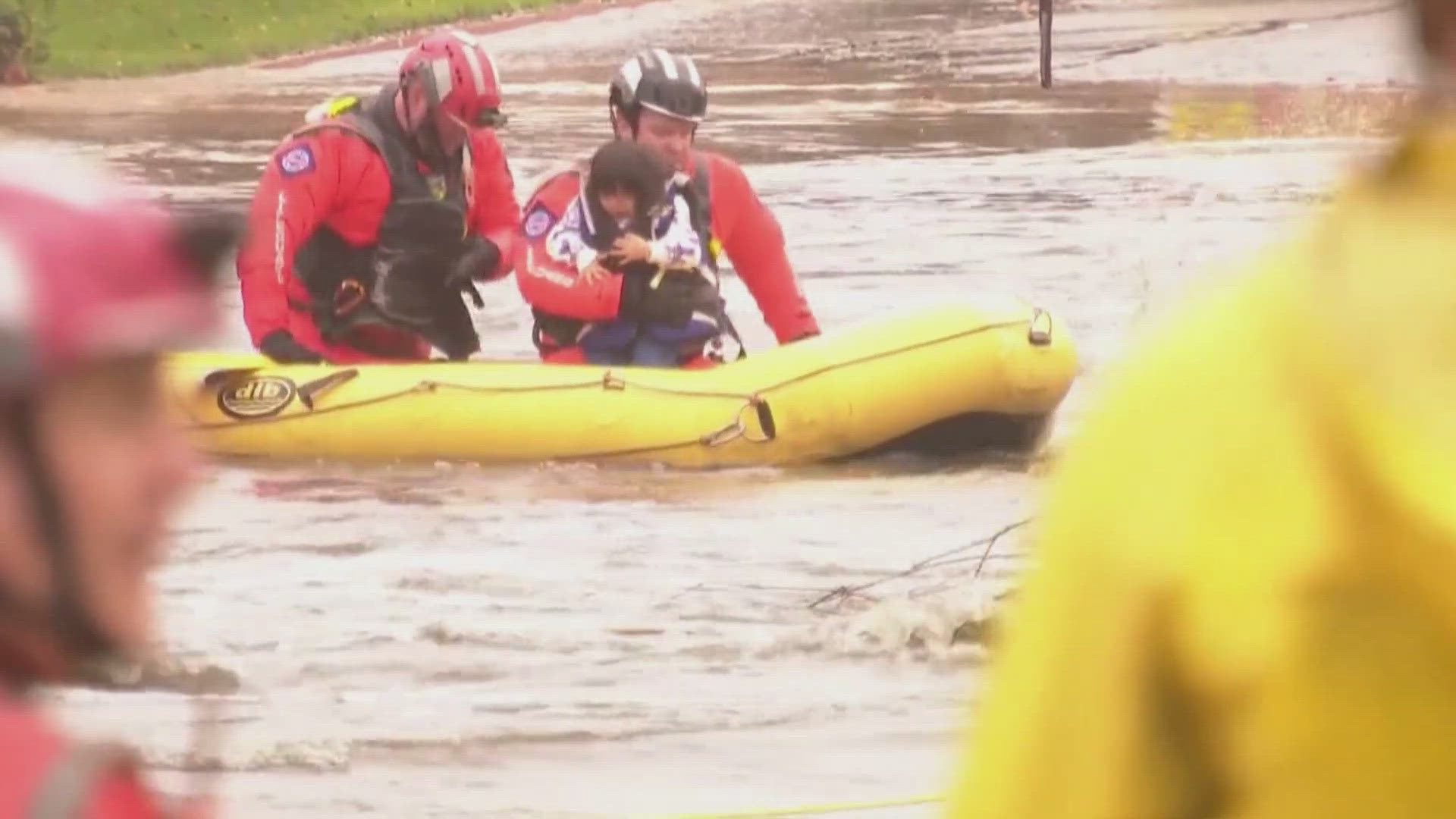 California flooding: Girl rescued from swift water after days of rain