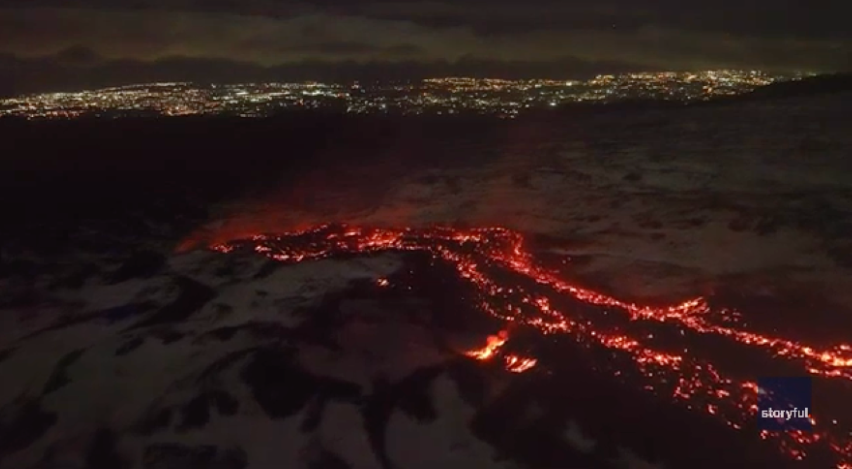 See it: Drone video captures glittering lava oozing from fissure on ...