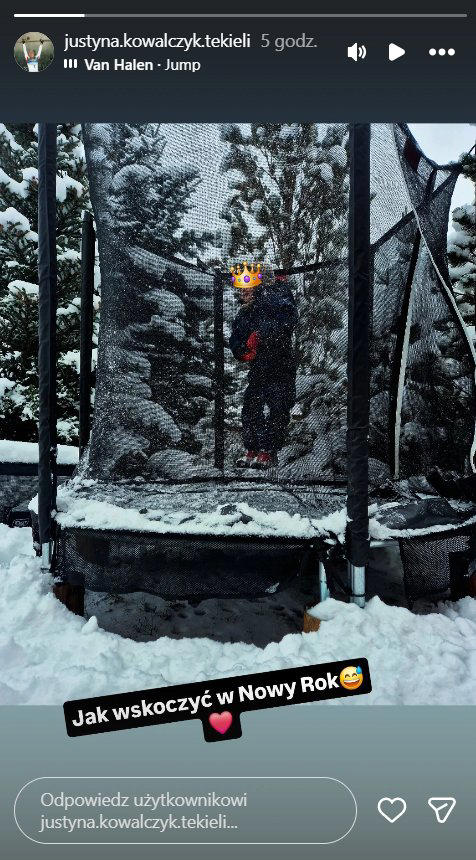 Justyna Kowalczyk pokazała świetne zdjęcie syna. "Jak wskoczyć w nowy rok"
