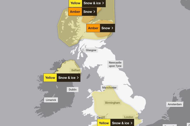 Brits braced for weekend 'snowmageddon' with 15in snow drifts expected ...