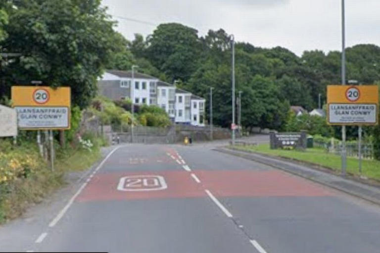 A470 hit by burst water main in Conwy village