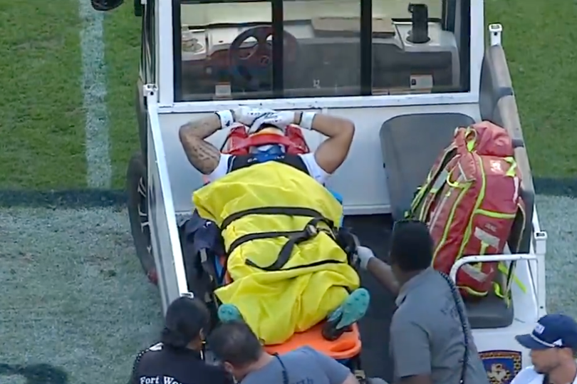 Armed Forces Bowl stopped by horror injury as Rice star taken off on ...