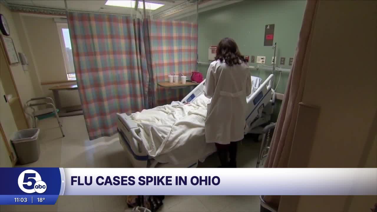 Flu cases spike in Ohio