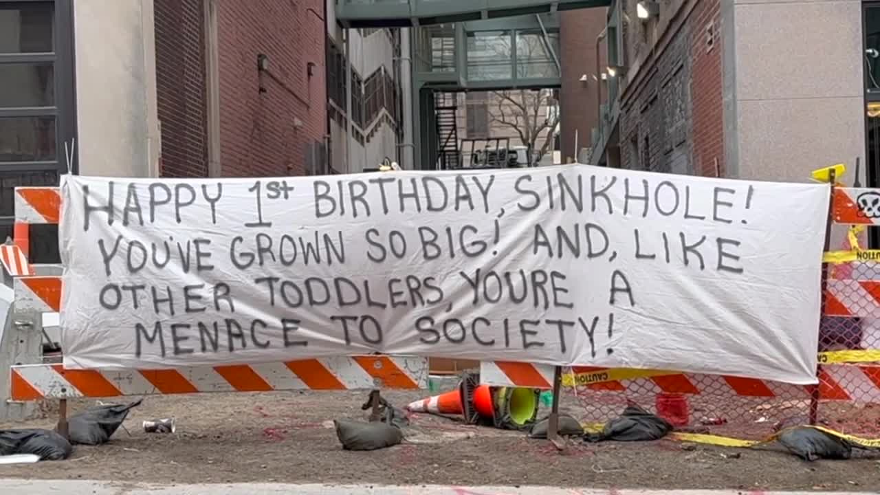 One year later: Repairs continue at 16th Street sinkhole, no completion ...