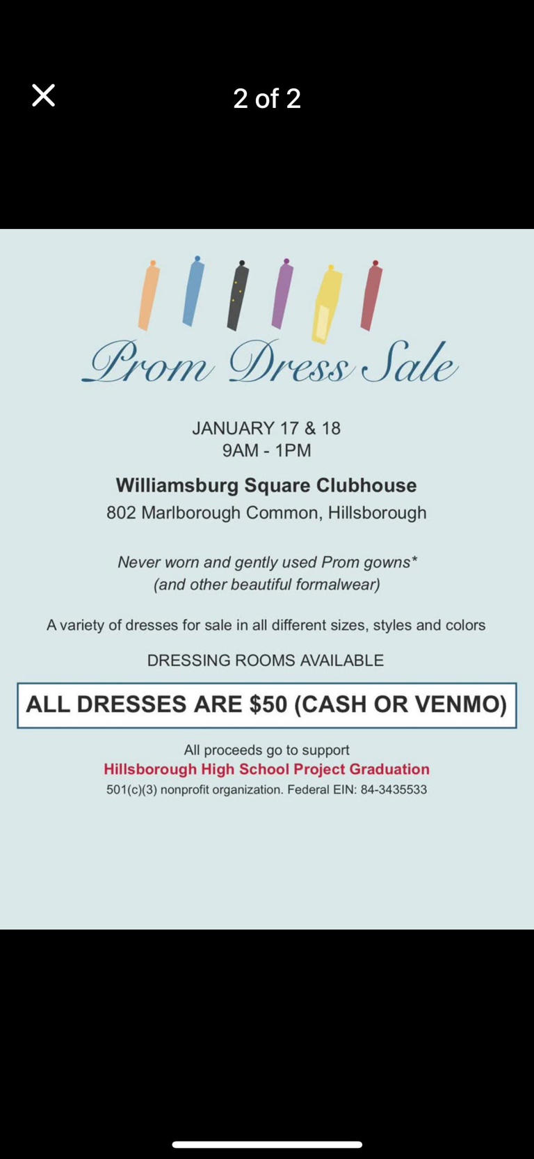 Prom dress fundraising drive to benefit Hillsborough Project Graduation