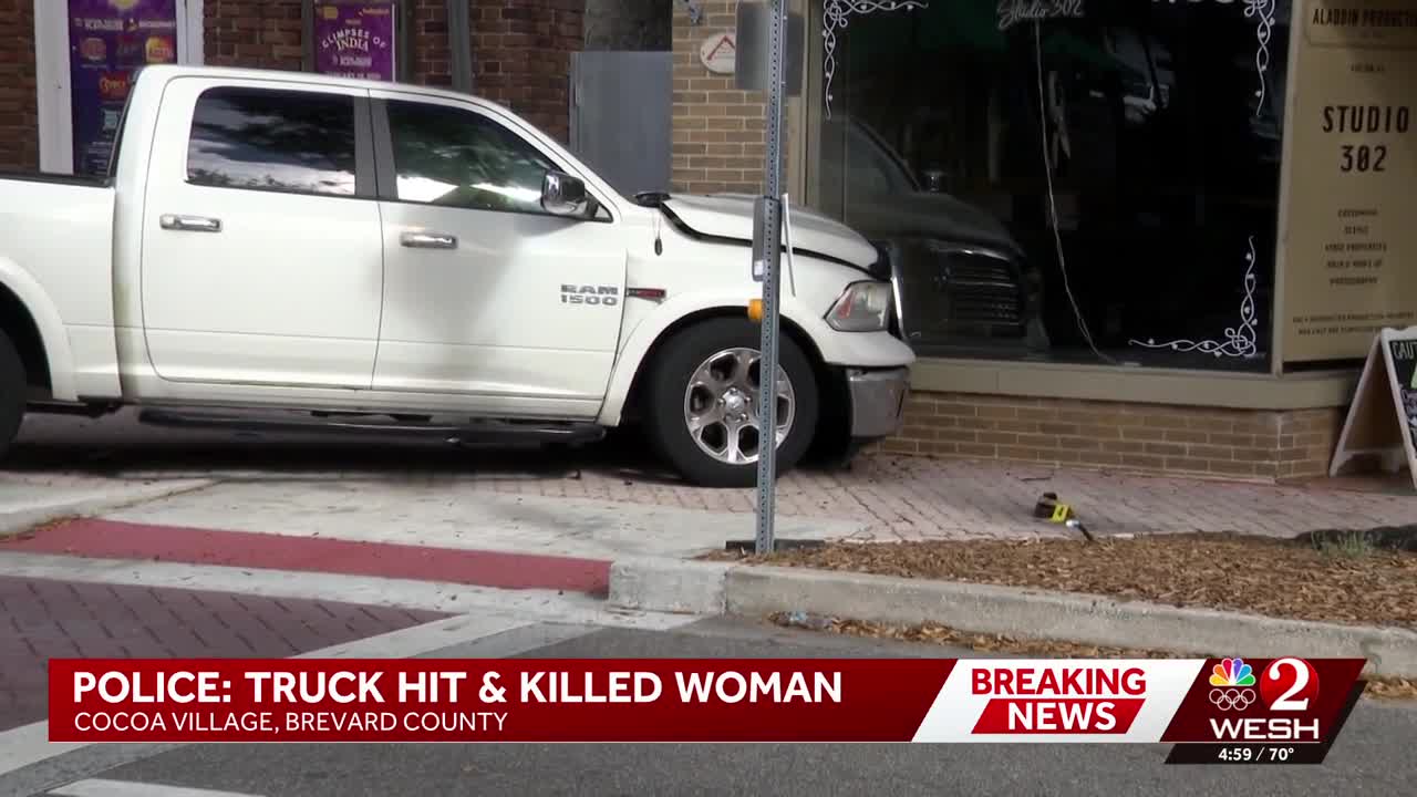 25-year-old woman killed after truck hits her on Cocoa Village sidewalk