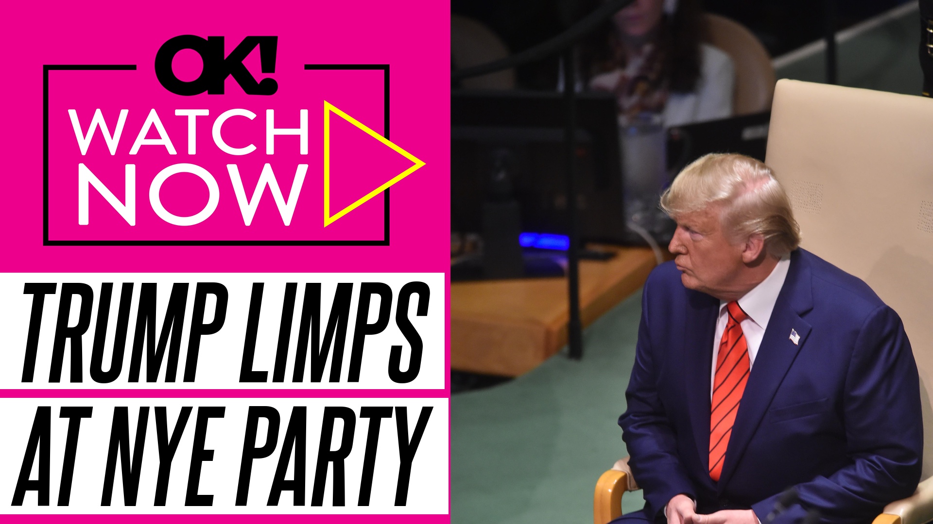 Donald Trump seen 'dragging' his leg ahead of New Year's Eve party as ...