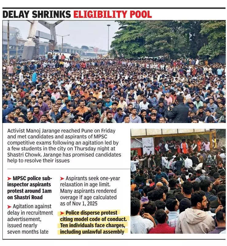 Protests erupt in Pune over late ad for police sub-inspector exam