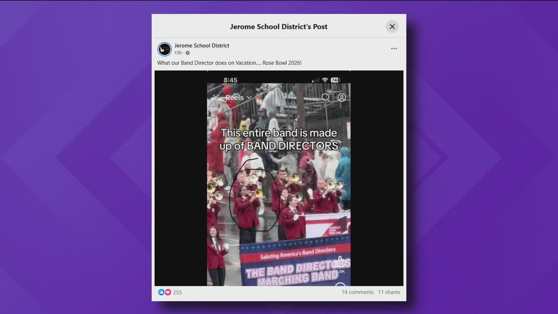 Jerome School District highlights band director playing the trombone ...