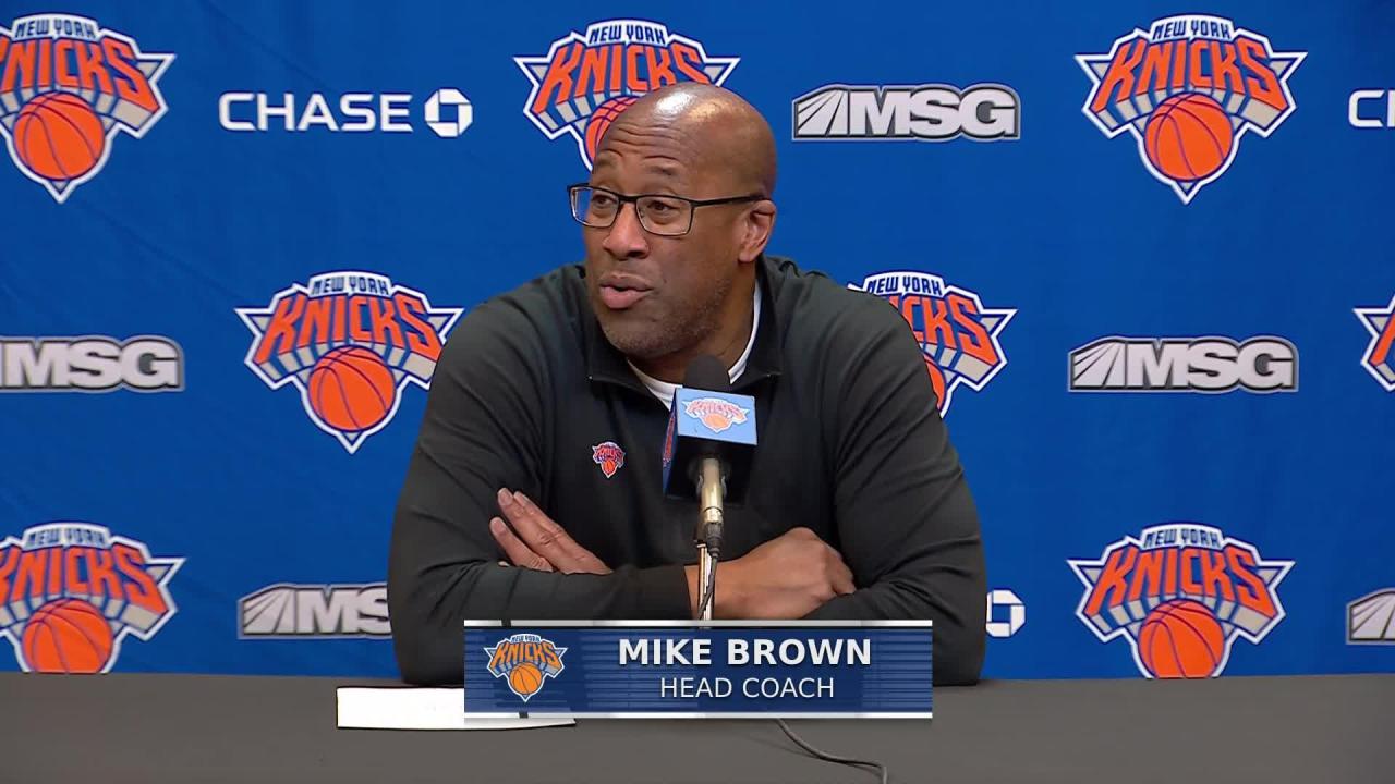 ATL 111, NYK 99: Knicks coach Mike Brown postgame media availability
