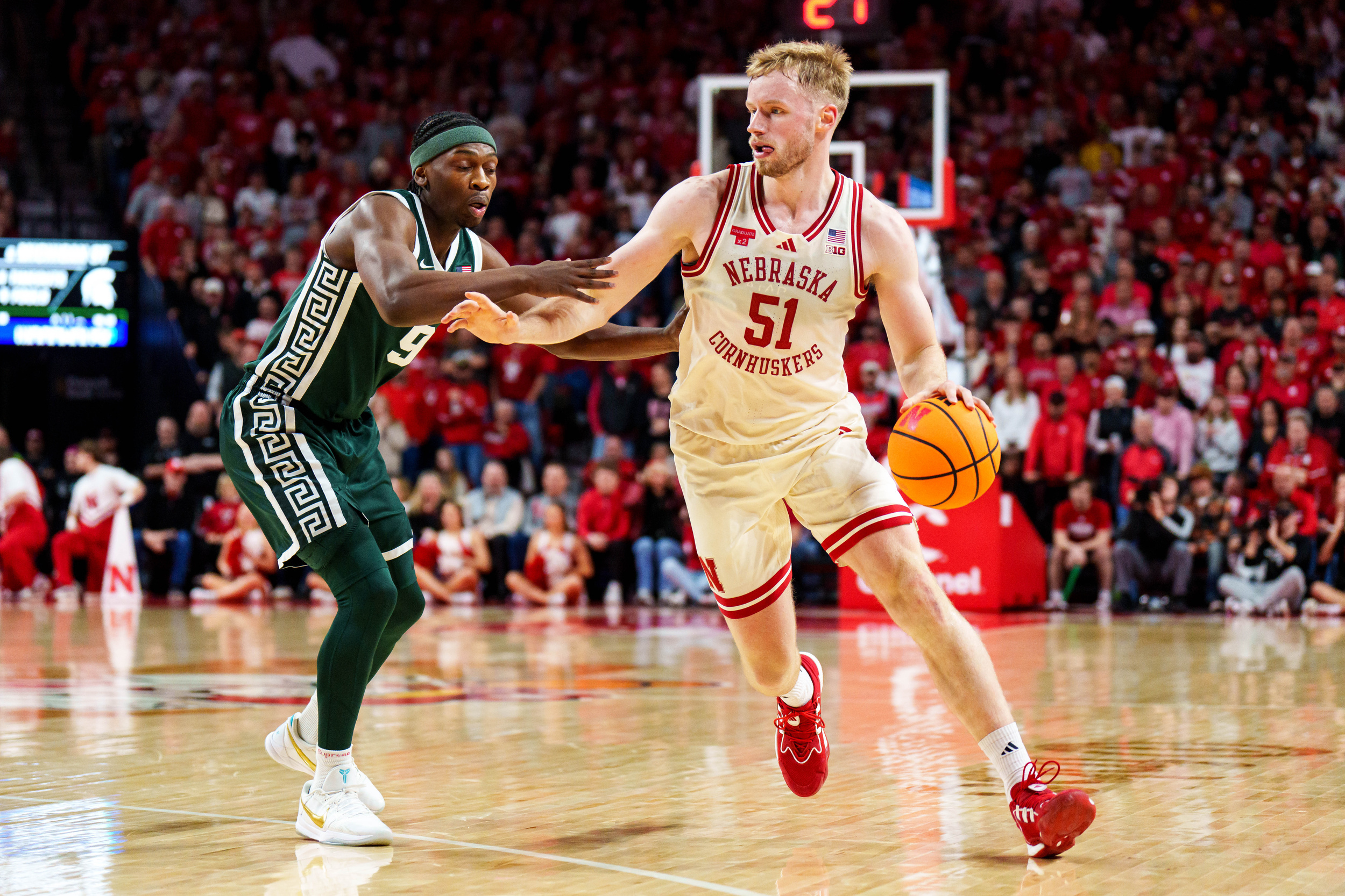 No. 13 Nebraska stays unbeaten with thrilling win over No. 9 Michigan State
