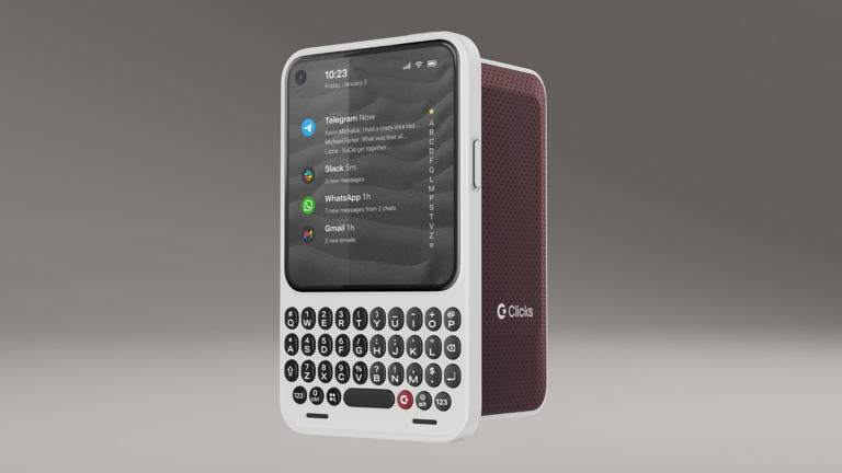 This iPhone keyboard accessory snaps to the back and slides out when ...