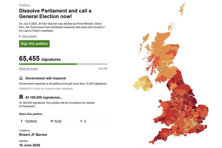 Keir Starmer urged to dissolve Parliament as thousands sign petition ...